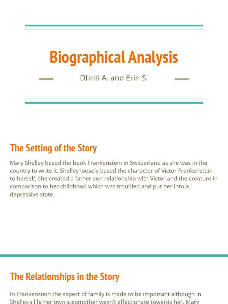 Frankenstein Biographical Analysis | PDF