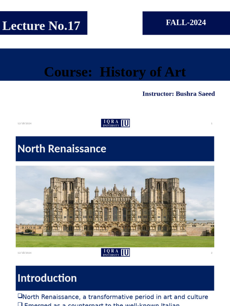 Lecture No. 17 - North Renaissance | PDF | Renaissance | Renaissance Art