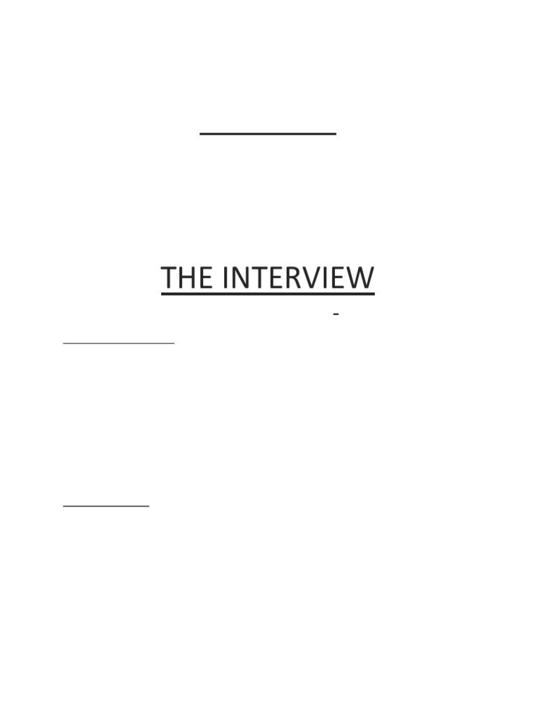 CH.7. THE INTERVIEW | PDF | Novels | Semiotics