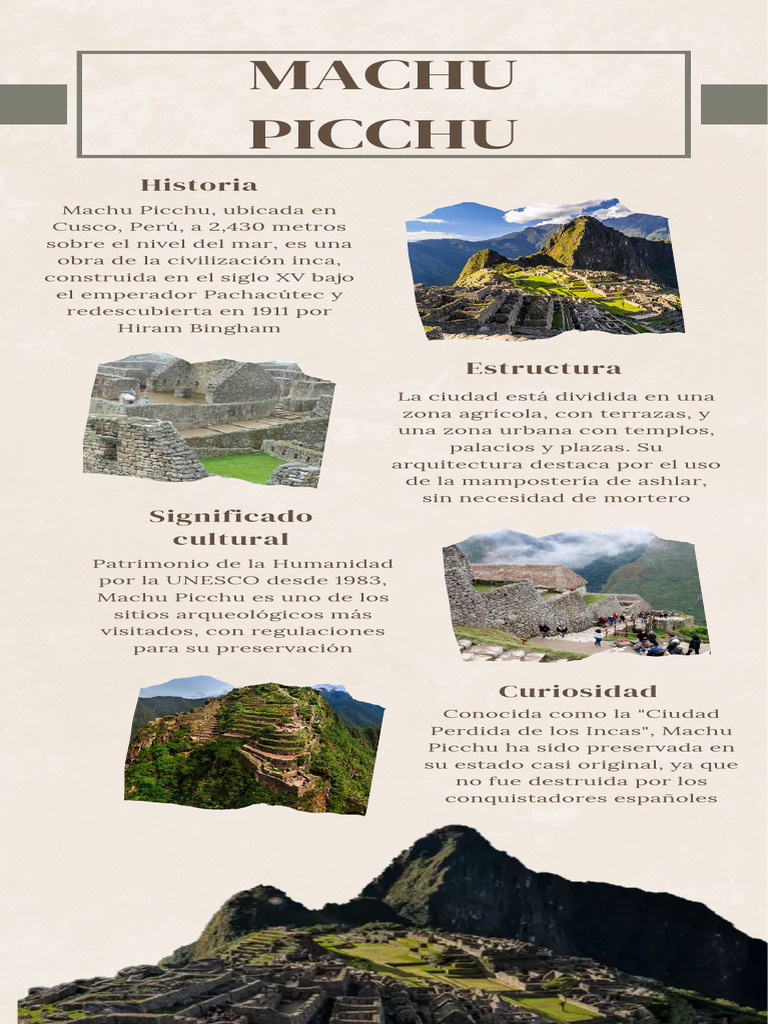 Machu Picchu Infografía | PDF