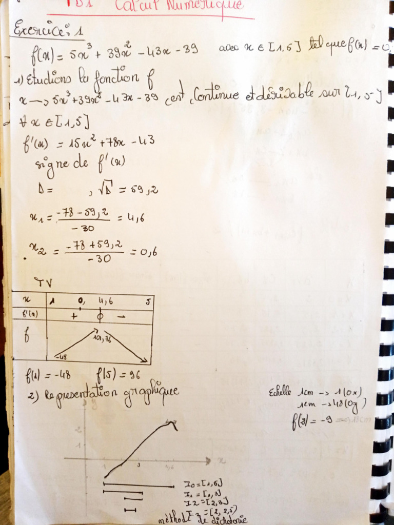 TD Corrigé - Calcul - Num. | PDF