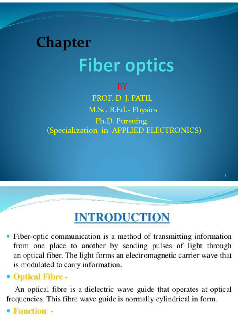 CSBS Fiber Optics | PDF | Optical Fiber | Fiber Optic Communication