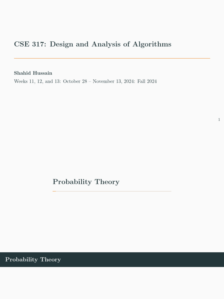week_11 | PDF | Probability Distribution | Probability Theory