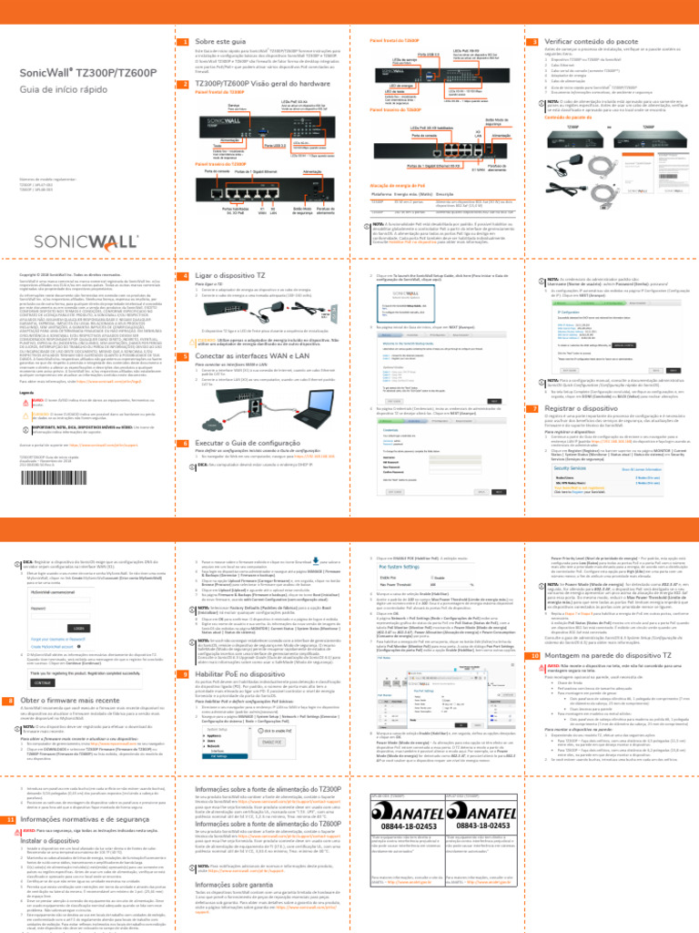 232-004586-50 RevA TZ300P-TZ600P QuickStartGuide PT-BR | PDF | Fonte de ...