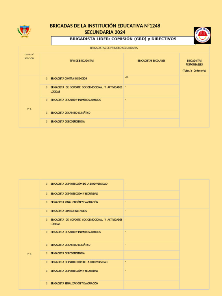 Brigadas GRD 2024 | PDF | Climatología | Atmósfera