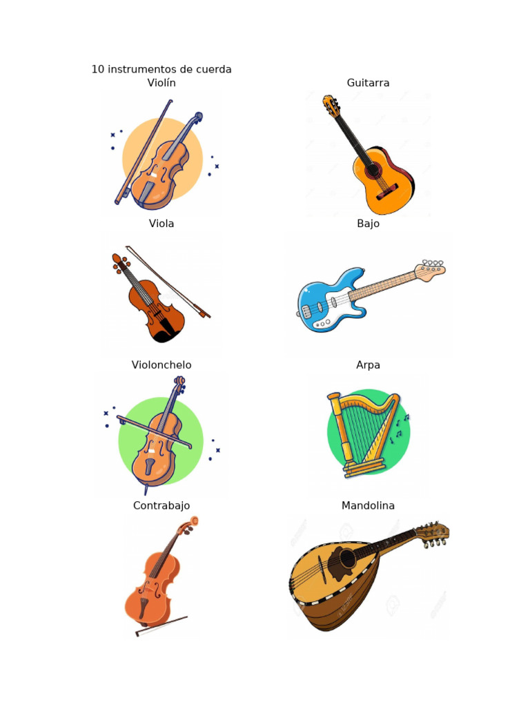 10 Instrumentos de Cuerda 5cm Animado | PDF