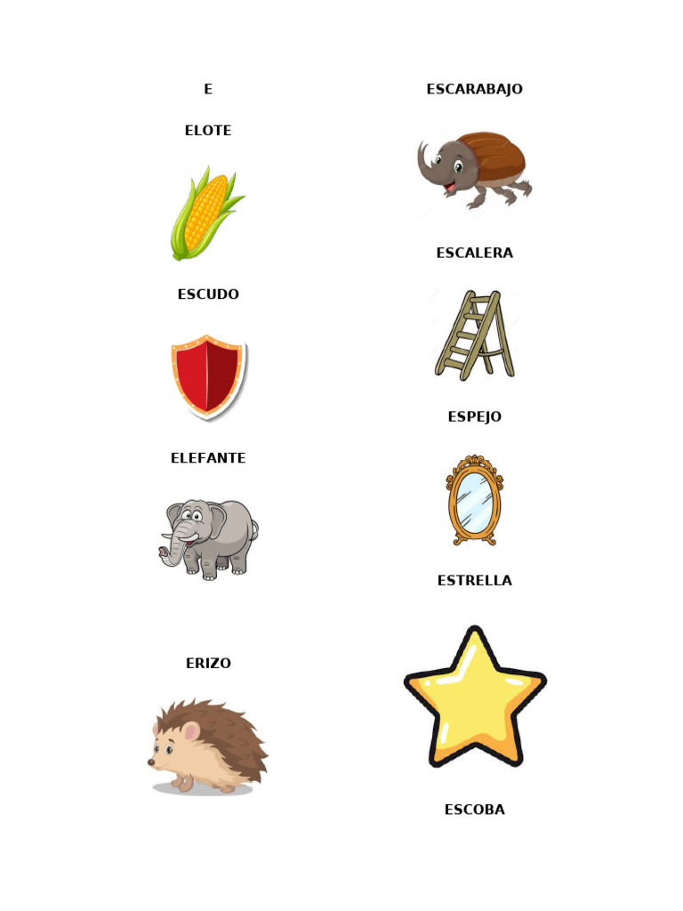 10 Cosas Con LETRA E | PDF