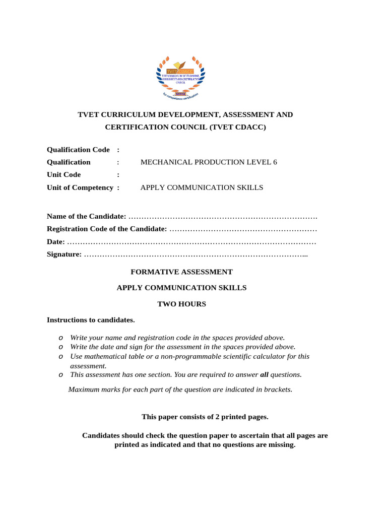 Formative Assessment 2 | PDF