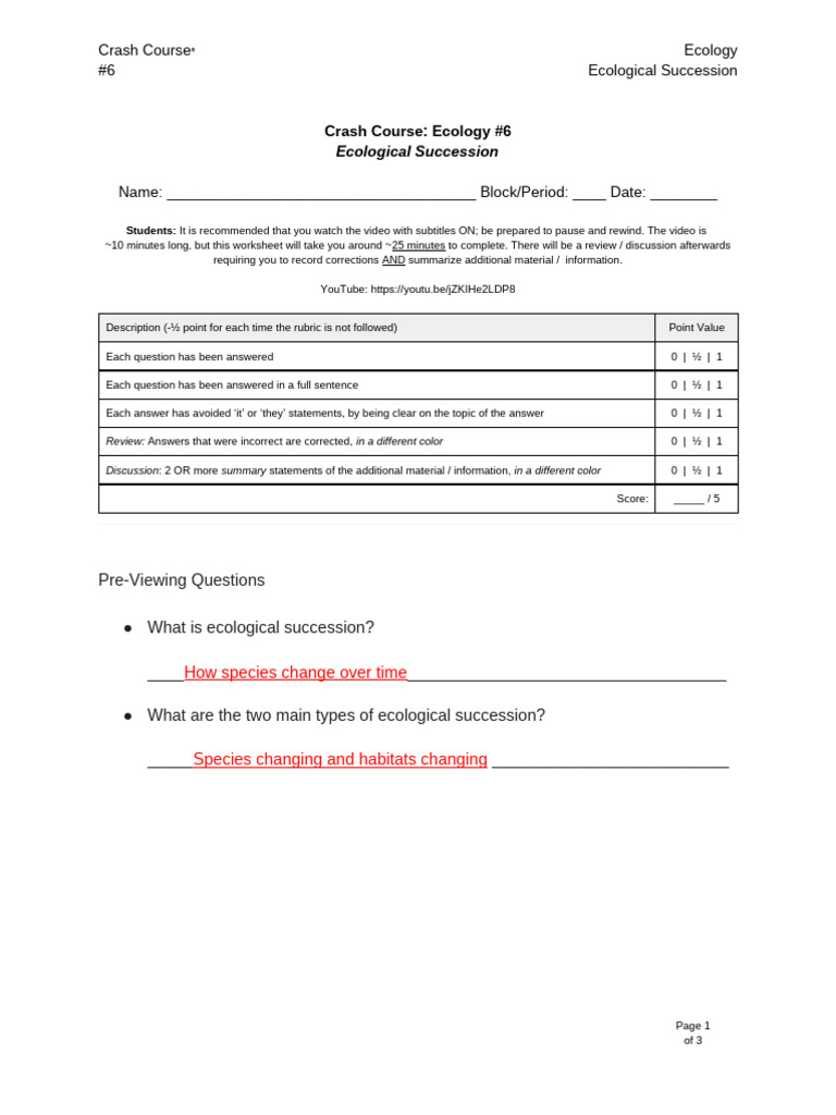 Understanding Ecological Succession | PDF | Disturbance (Ecology ...