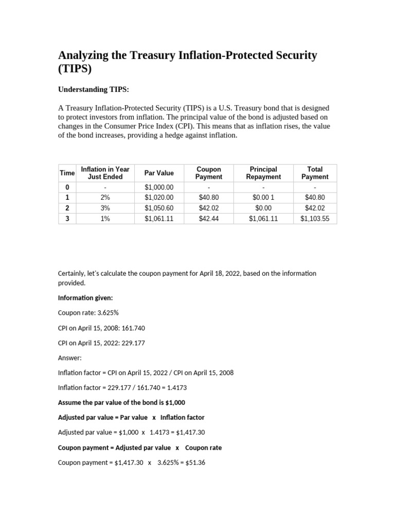 Understanding TIPS and Bond Yields | PDF | Bonds (Finance) | Yield ...