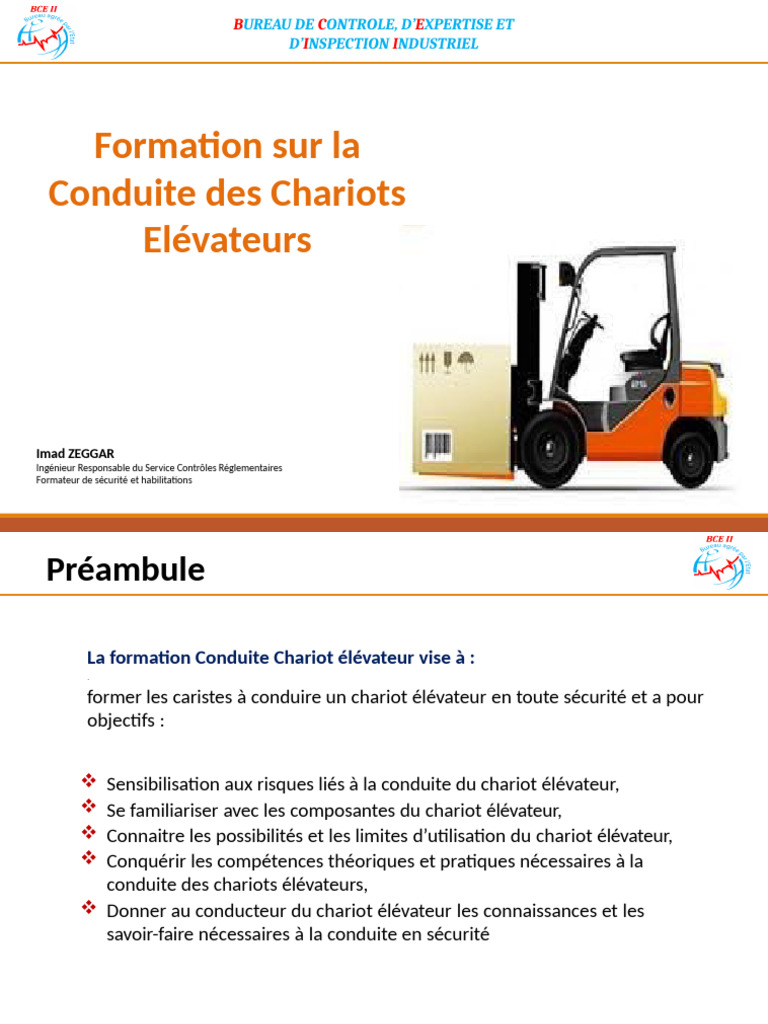 Conduite Chariot Élévateur | PDF | Chariot élévateur | Évaluation des risques
