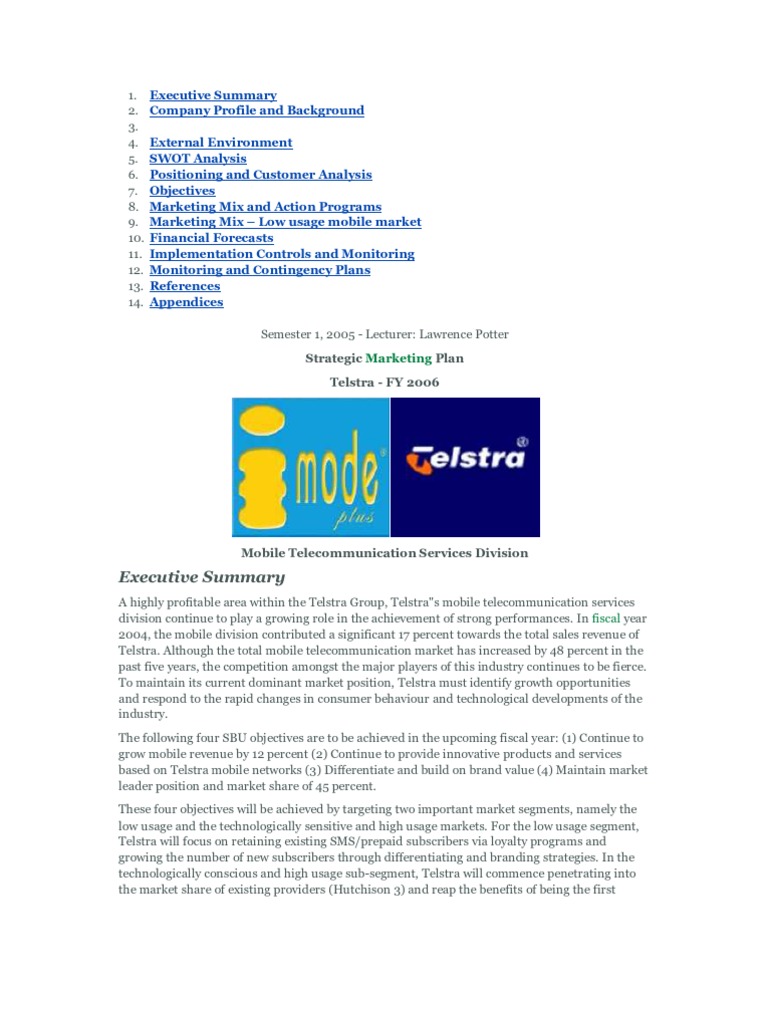 Telstra Business Plan Overview | PDF | Short Message Service | Mobile ...