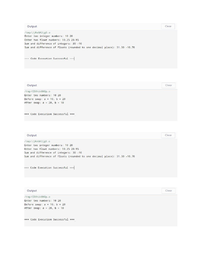 Cprog Exp1.1 Output | PDF