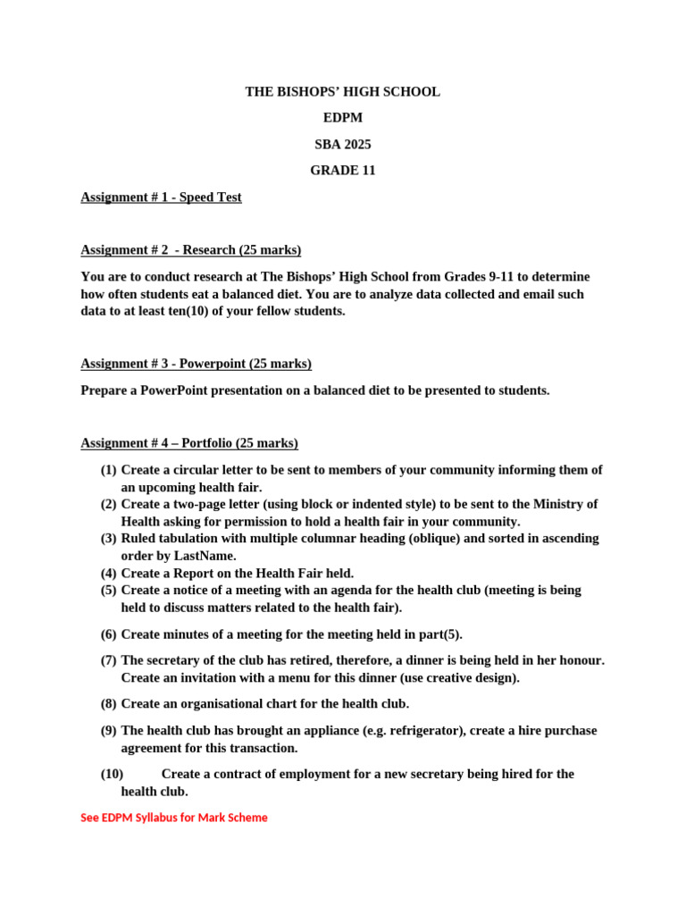 Sba 2025 (Edpm) | PDF