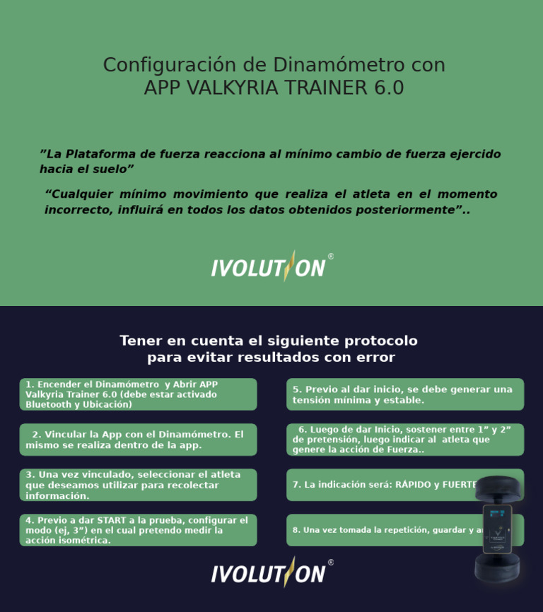 Configuración Inalámbrica Dinamómetro - Ivolution | PDF