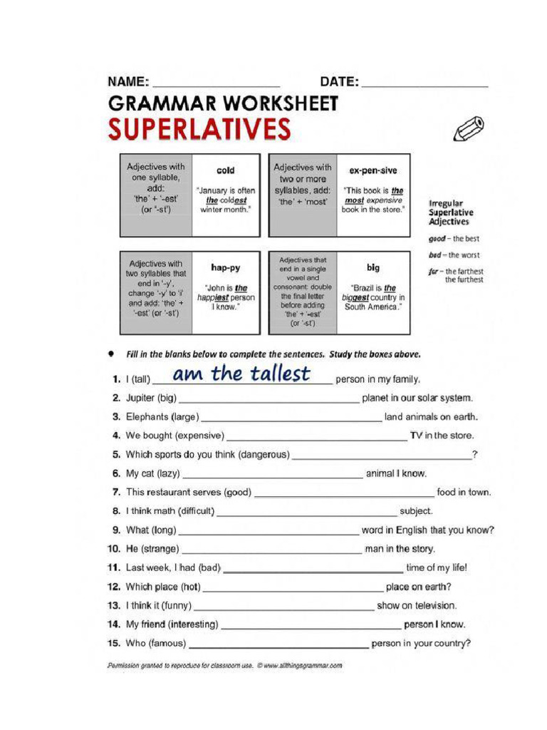 Comparatives and Superlatives | PDF