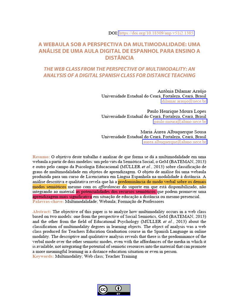 Webaula Revista Da Anpoll 2020 | PDF | Sociologia | Semiótica