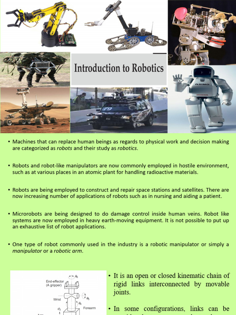 L01 robotics | PDF | Robot | Robotics
