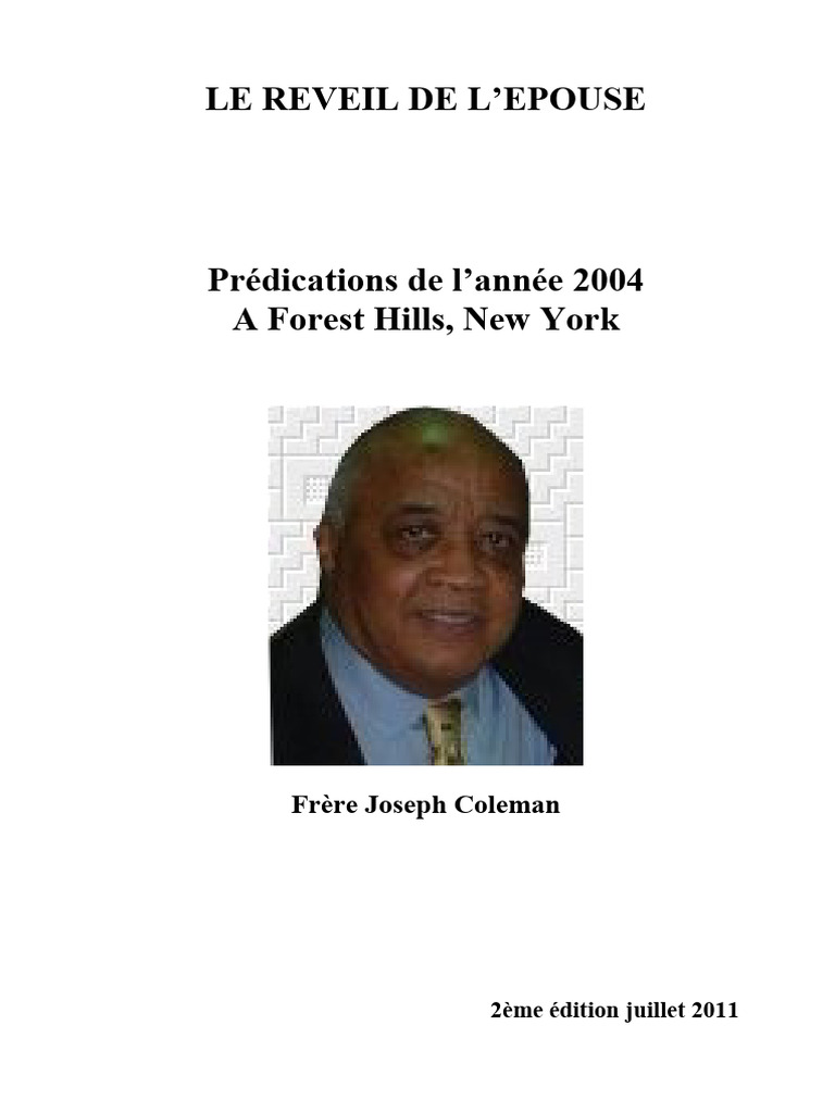 Prédications de Joseph Coleman 2004 | PDF | Saint-Esprit | Dieu