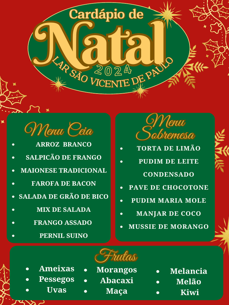 Cardapio - Natalino 23-12 | PDF