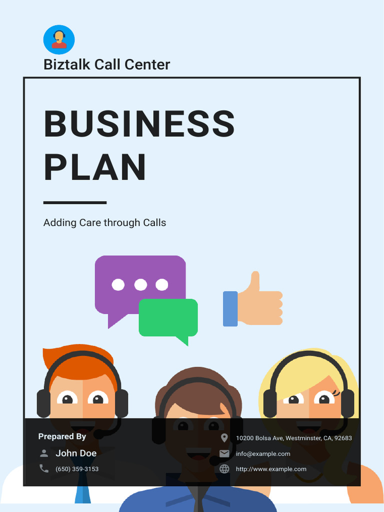 Call Center Business Plan Example | PDF | Call Centre | Expense