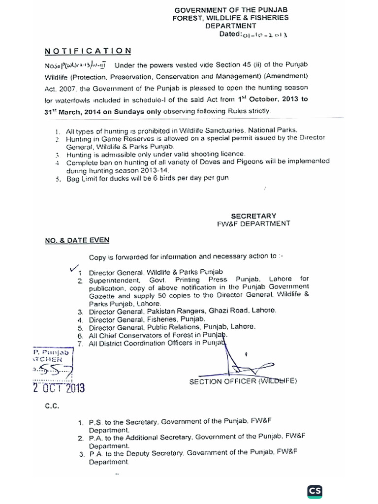 Government of Punjab Irrigation Department | PDF