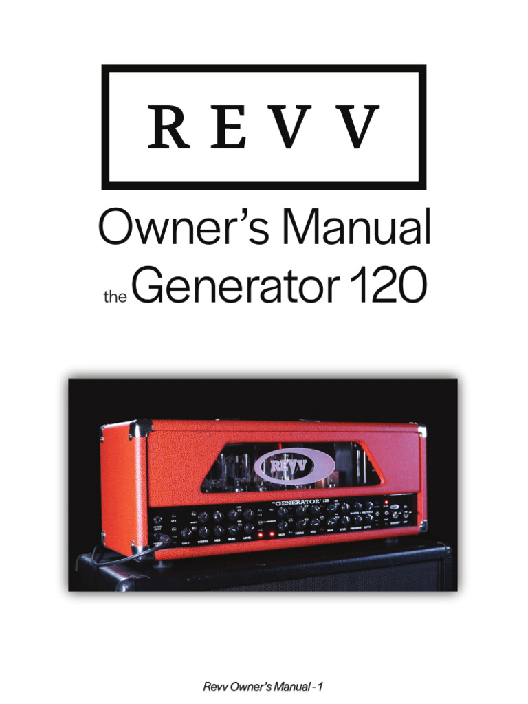 Revv Generator 120 Owner's Manual | PDF | Amplifier | Switch