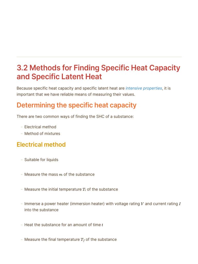 3.2 Methods For Finding Specific Heat Capacity and Specific Latent Heat ...