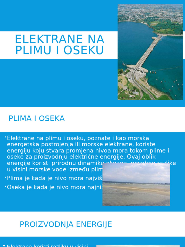 Elektrane na plimu i oseku kmm | PDF