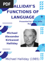 Halliday's Seven Language Functions | PDF