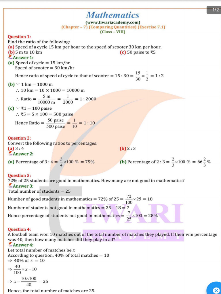 8th Maths PDF Part-2 | PDF