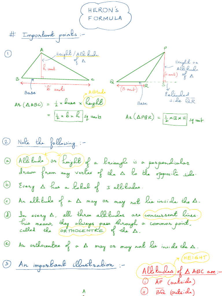 9 - Heron's Formula (Complete) | PDF