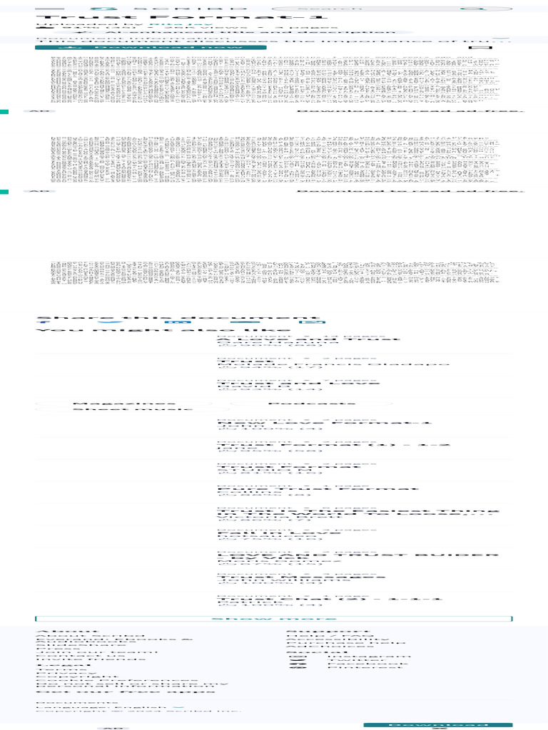 Trust Format-1 PDF Love | PDF