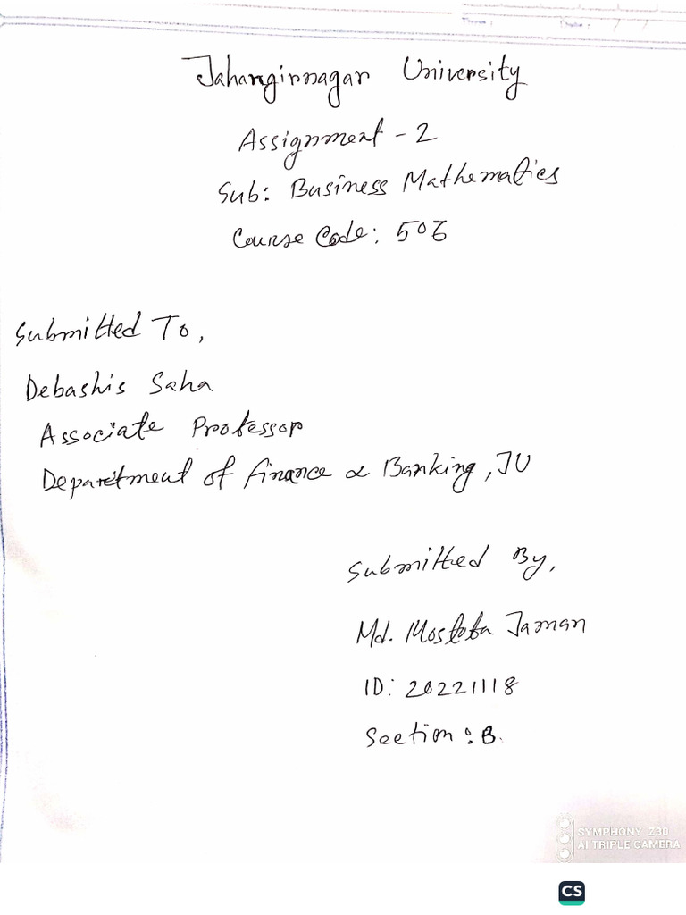 Assignment - 02, ID - 20221118, Sec - B | PDF