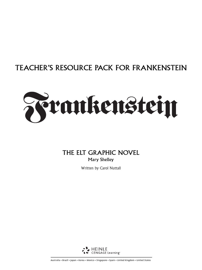 Frankenstein Graphic Novel Activities For Teachers | PDF | Mary Shelley ...