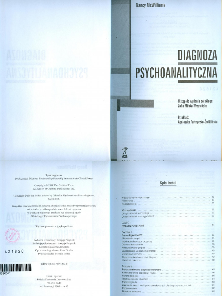 McWilliams N. - Diagnoza psychoanalityczna | PDF