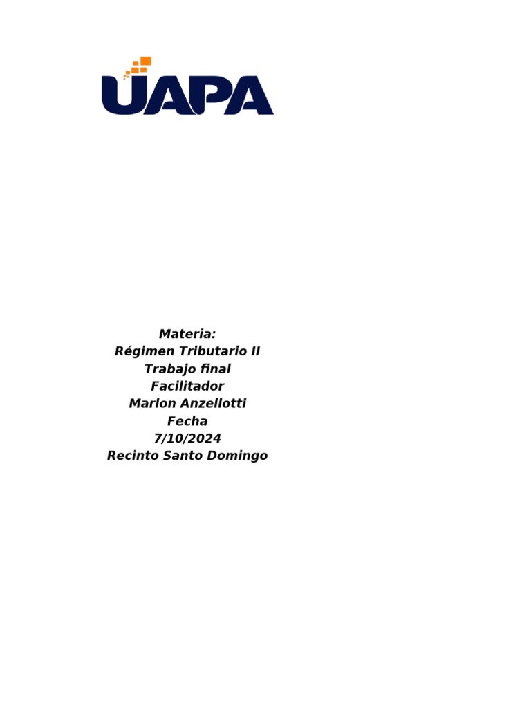 Formulario IR-1-2018 Trabajo Final Regimen Tributario | PDF | Impuesto ...