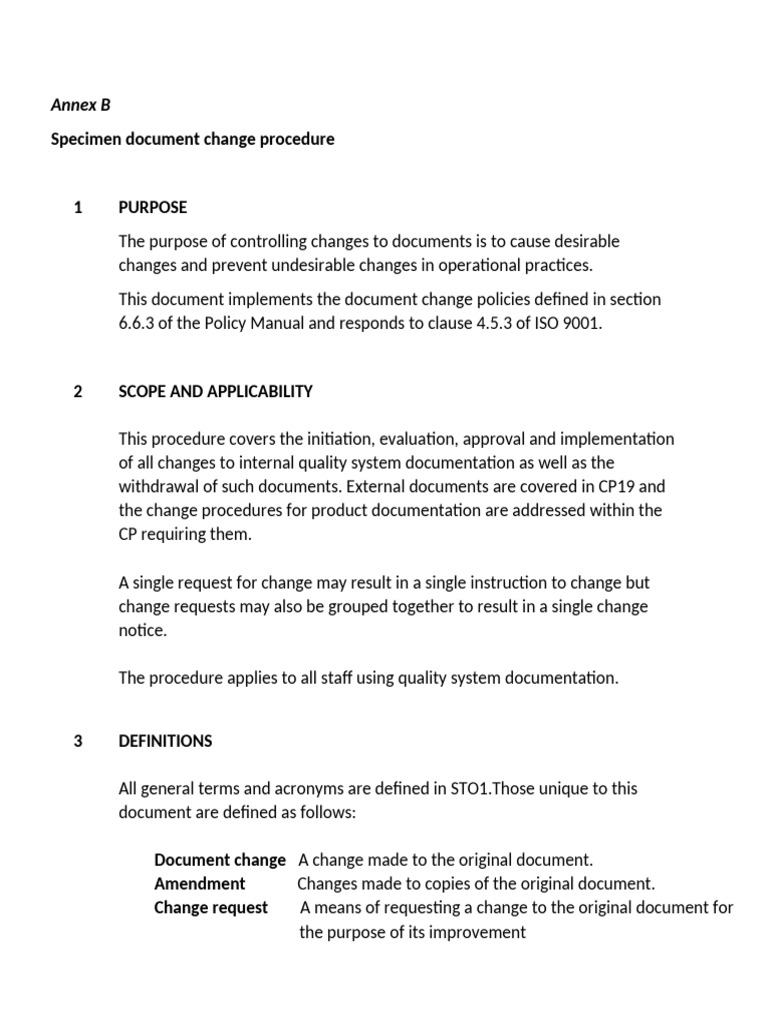 Change management | PDF | Quality Management System | Iso 9000