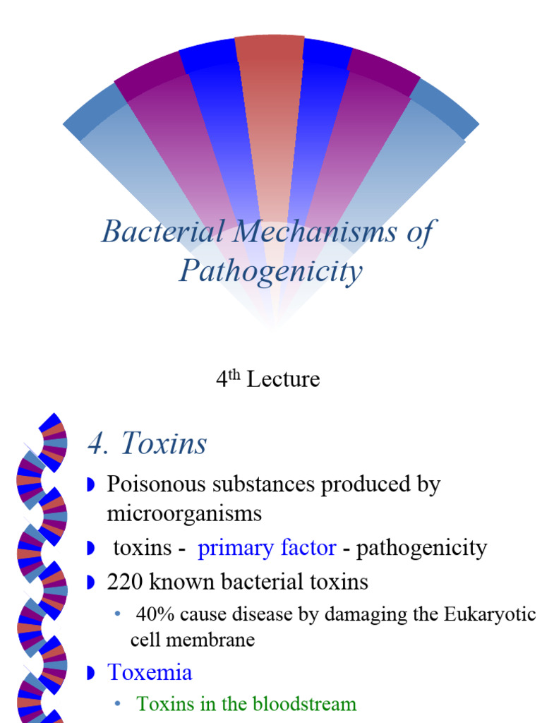 4th Lecture Bacterial Mechanisms Pathogenicity | PDF ...