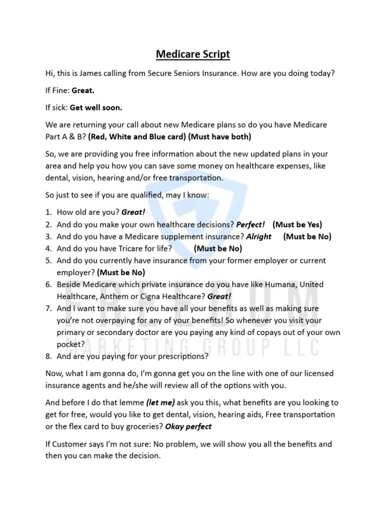 Medicare Script | PDF