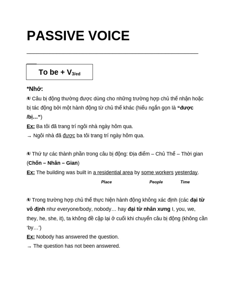 Passive Voice | PDF