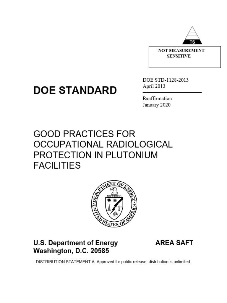 DOE STD 1128 2013 Rad Protection | PDF | Plutonium | Radioactive ...