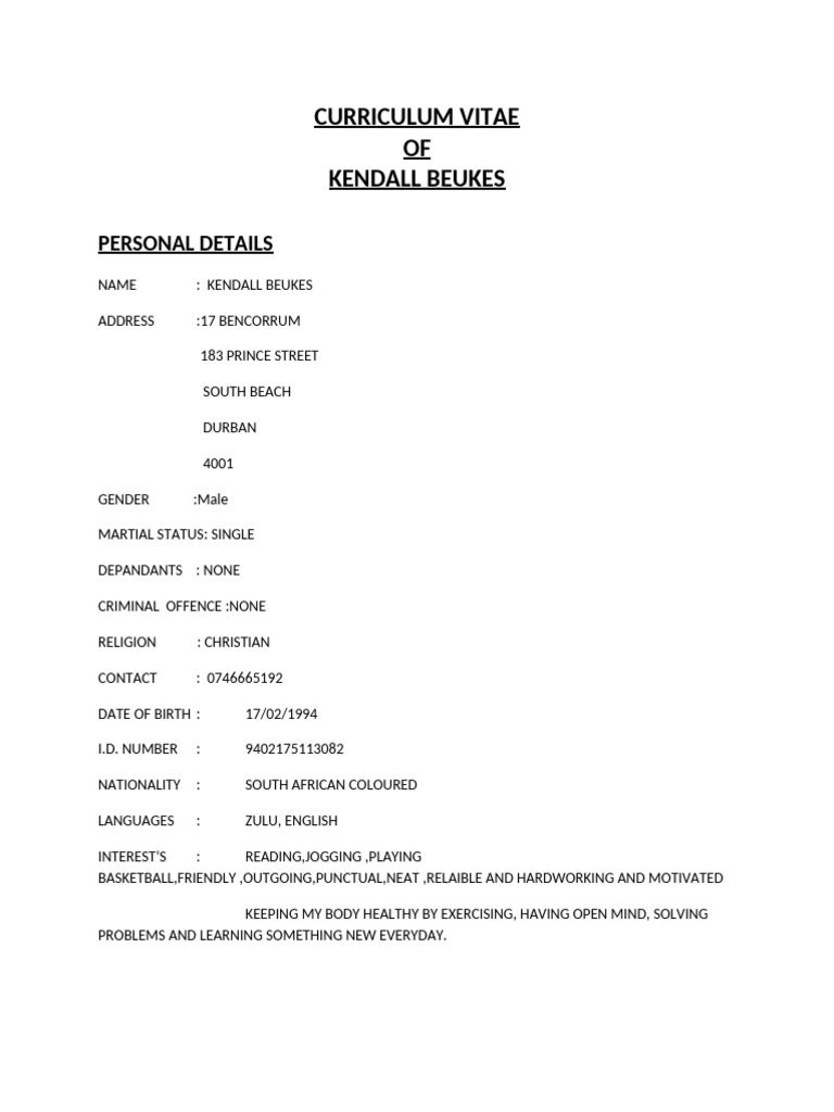 Curriculum Vitae KB | PDF