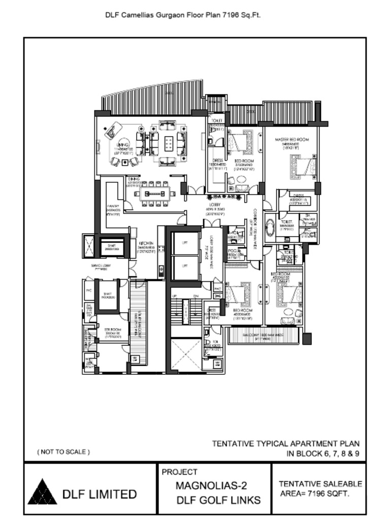 DLF Camellias 7196 Sq.Ft. Floor Plan | PDF