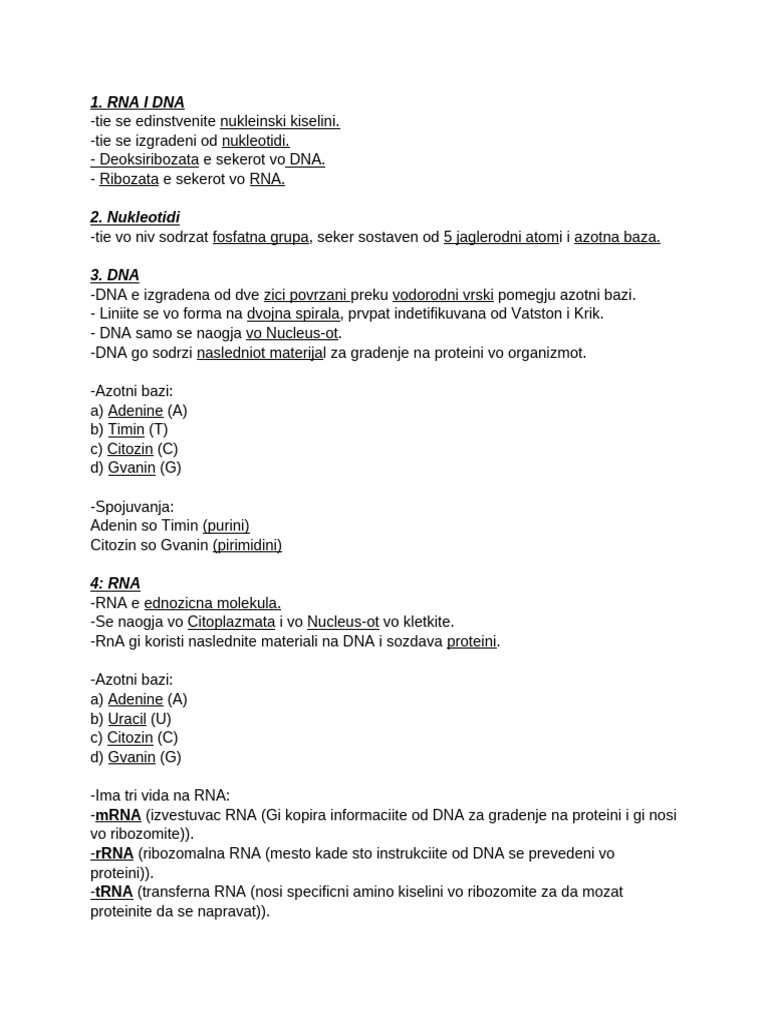RNA i DNA opsto | PDF