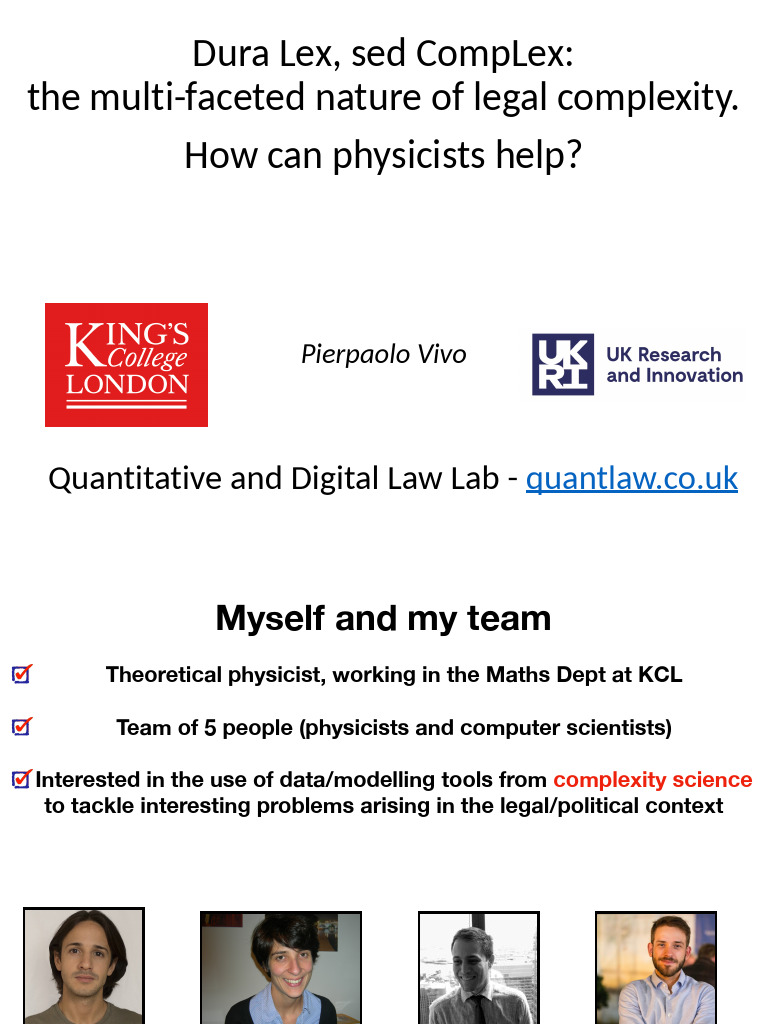 Legal Complexity and Physics Insights | PDF | Applied Mathematics