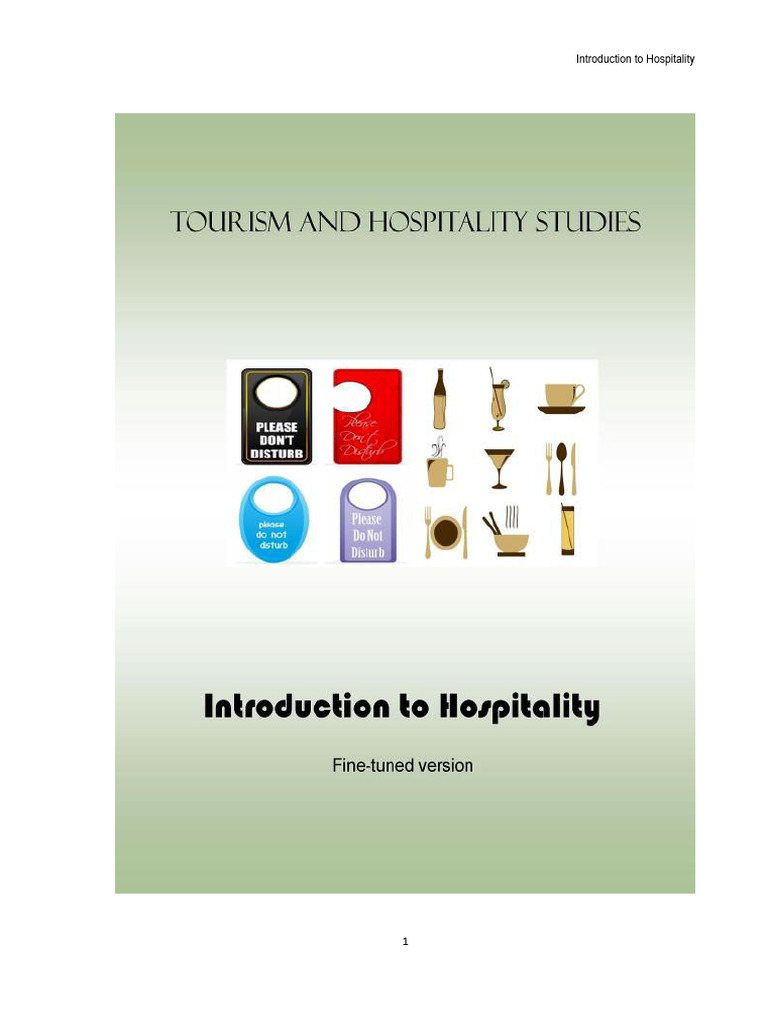Hospitality Industry Overview | PDF | Hotel | Waiting Staff