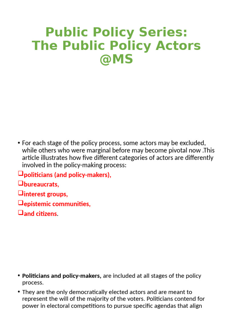 Public Policy Series 2 by Ms | PDF | Policy | Political Science