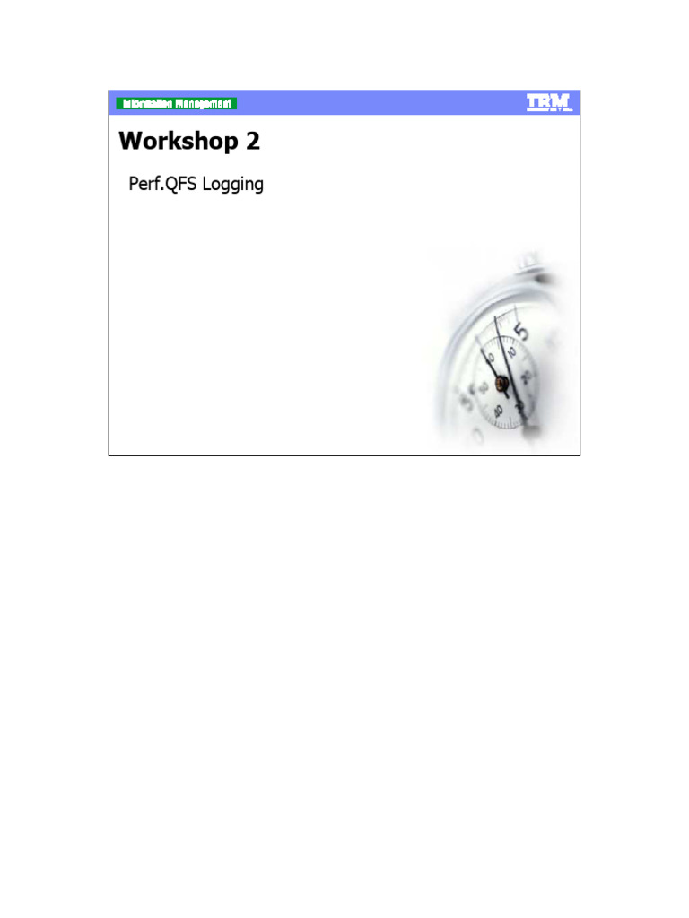 GES Workshop - Perf.QFS Logging | PDF | Computer File | Operating ...