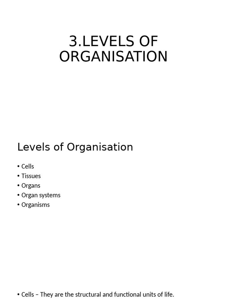 Levels of Biological Organization Explained | PDF